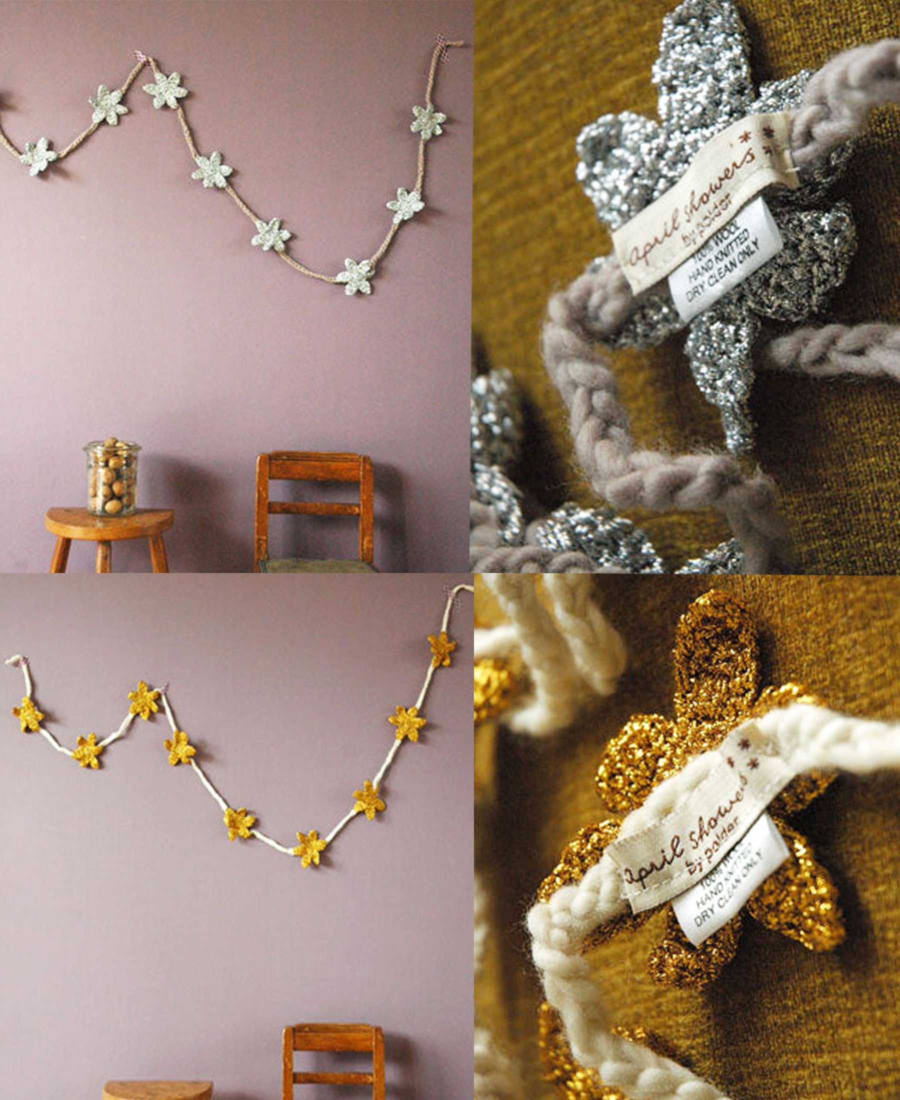 April Showers / Garland / 200cm (vanilla / gold) – petiteparis