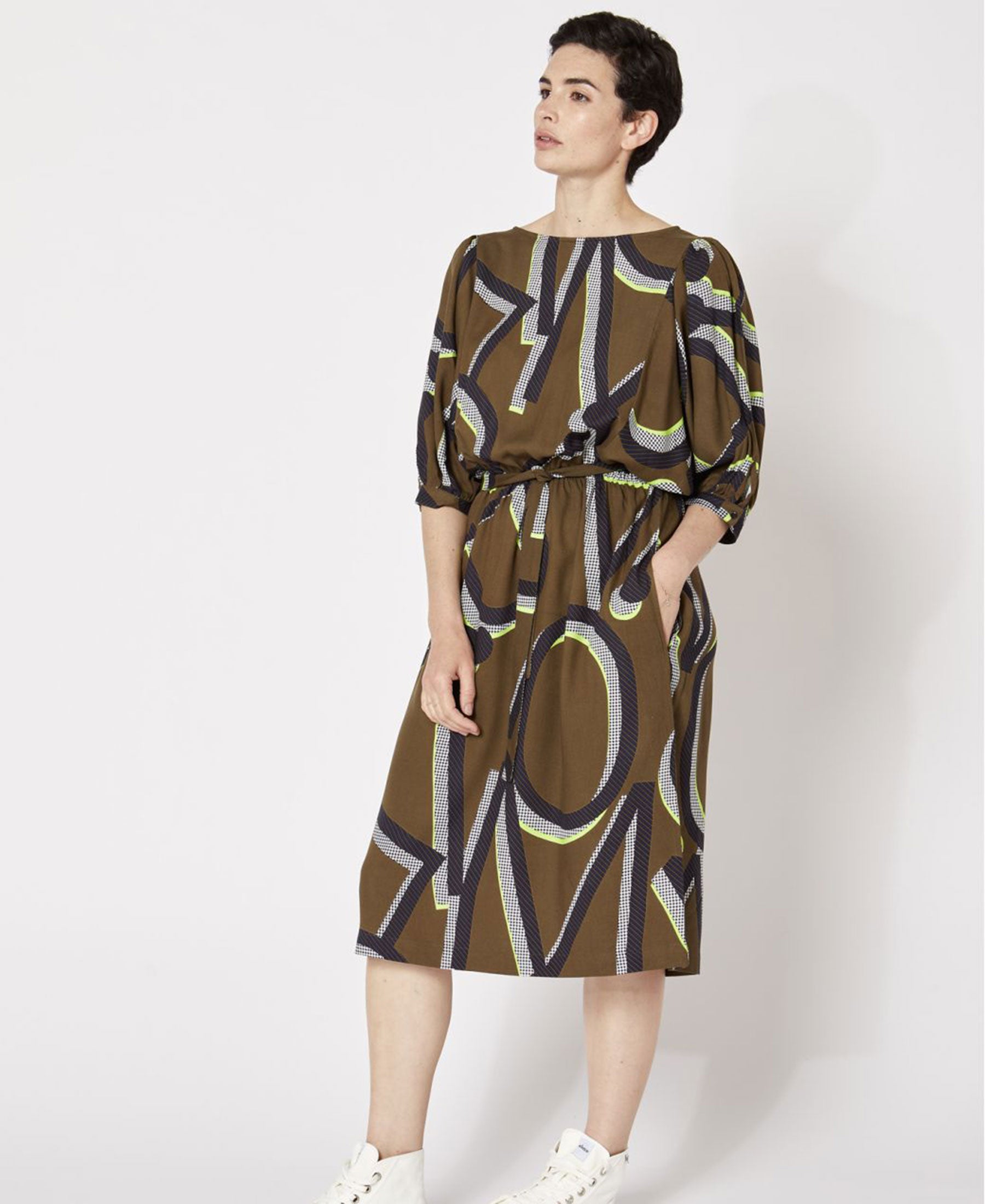 Mapoesie / saya monogramme dress (Kaki) – petiteparis